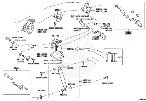 04483-60121 - Toyota - Shackle Kit, Rear Spring - Nengun Performance