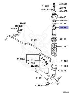 MR510002 - Mitsubishi - DAMPER,RR SHOCK ABSORBER - Nengun Performance