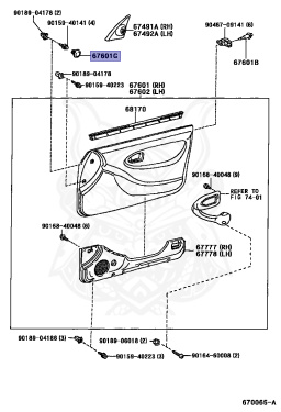 90950-01800-C0 - Toyota - Plug, Hole (for Front Door Trim Board ...