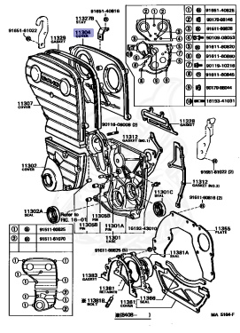 11322-43010 - Toyota - Cover, Timing Chain Or Belt, No.2 - Nengun ...