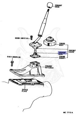 33548-31010 - Toyota - Bush, No.1, Shift Lever (for Floor Shift ...