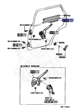 69905-10060 - Toyota - Channel Sub-assy, Rear Door Glass, Rh - Nengun ...