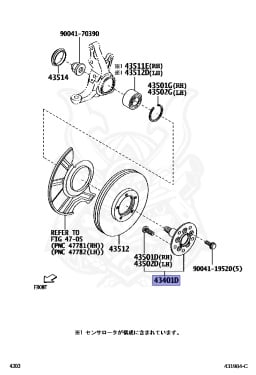 43401-BZ020 - Toyota - Spindle Sub-assy, Steering Knuckle - Nengun ...