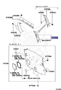 67938-58020-C0 - Toyota - Garnish, Back Door Side, Lh - Nengun Performance