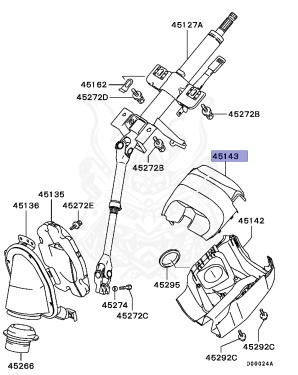 MR590389 - Mitsubishi - Cover, Steering Column, Upr - Nengun Performance