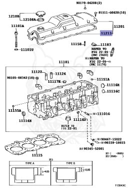 11213-67010 - Toyota - Gasket, Cylinder Head Cover - Nengun Performance