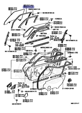 68151-18010 - Toyota - Run, Front Door Glass, Lh - Nengun Performance
