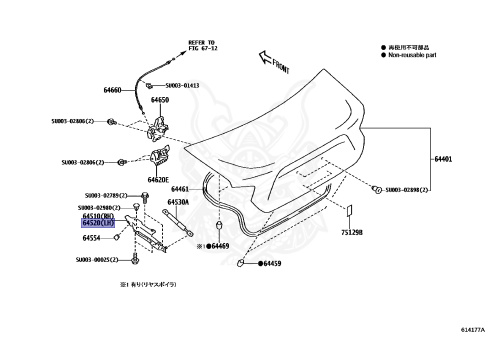 SU003-01461 - Toyota - HINGE ASSY, LUGGAGE COMPARTMENT DOOR, LH ...