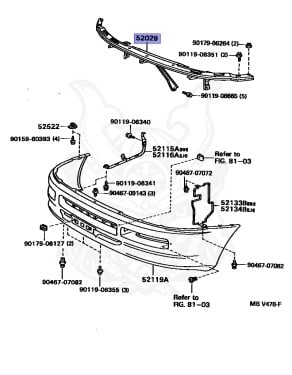 52029-12040 - Toyota - Reinforcement Sub-assy, Front Bumper, Upper ...