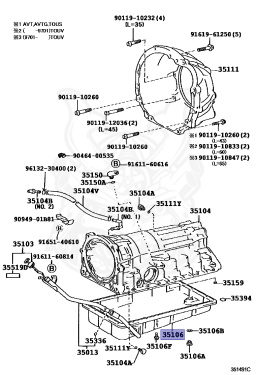 35106-30180 - Toyota - PAN SUB-ASSY, AUTOMATIC TRANSMISSION OIL ...