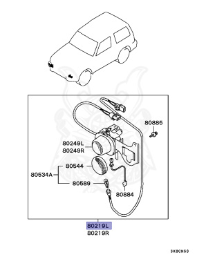 MR392809 - Mitsubishi - FOG LAMP KIT, FRONT LH - Nengun Performance