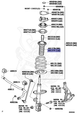 48157-72010 - Toyota - INSULATOR, FRONT COIL SPRING, UPPER - Nengun ...