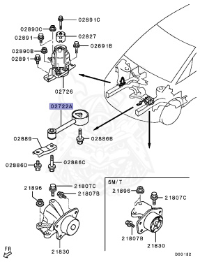 MR594272 - Mitsubishi - Rod Assy, Eng Roll Stopper - Nengun Performance