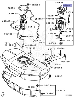 MN106046 - Mitsubishi - GASKET, FUEL TANK PUMP - Nengun Performance