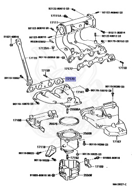 17173-15040 - Toyota - GASKET, EXHAUST MANIFOLD TO HEAD - Nengun ...