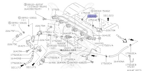 16446-17U00 - Nissan - HOSE, FUEL - Nengun Performance