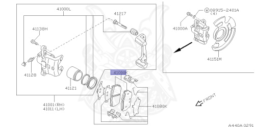 AY040-NS021 - Nissan - PAD KIT, DISC BRAKE - Nengun Performance