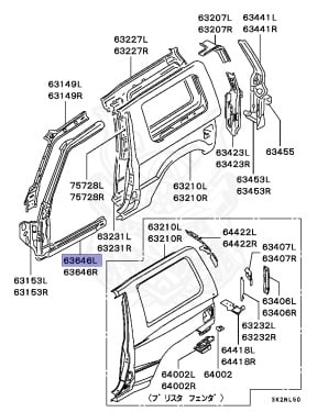 MB835513 - Mitsubishi - SIDE SILL,FR FLOOR,OTR LH - Nengun Performance