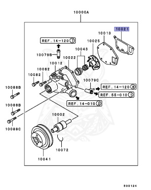 ME001755 - Mitsubishi - Gasket, Water Pump - Nengun Performance