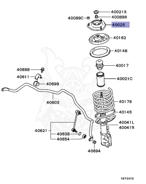 MR131420 - Mitsubishi - Insulator, Fr Susp Strut - Nengun Performance