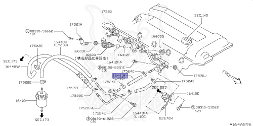 16446-60U03 - Nissan - HOSE, FUEL - Nengun Performance