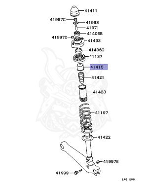 MB809281 - Mitsubishi - Cup, Rr Shock Absorber - Nengun Performance