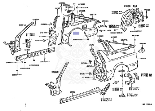 61601-1B918 - Toyota - PANEL, QUARTER, RH - Nengun Performance