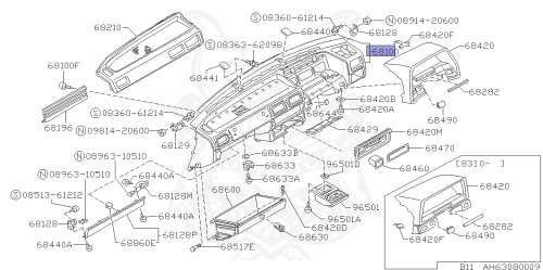 68100-01A60 - Nissan - PANEL, INSTRUMENT - Nengun Performance