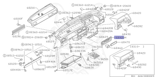 68260-01A00 - Nissan - LID, CLUSTER - Nengun Performance