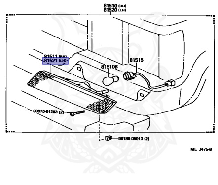 81521-90A11 - Toyota - Lens, Front Turn Signal Lamp, Lh - Nengun ...