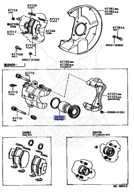 47731-30050 - Toyota - Piston, Front Disc Brake - Nengun Performance