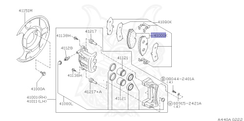 AY040-NS036 - Nissan - Pad Kit , Disc Brake Front - Nengun Performance