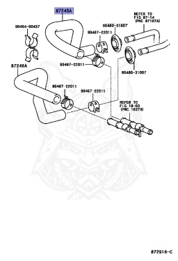 87245-53010 - Toyota - Hose, Heater Water, Inlet A - Nengun Performance