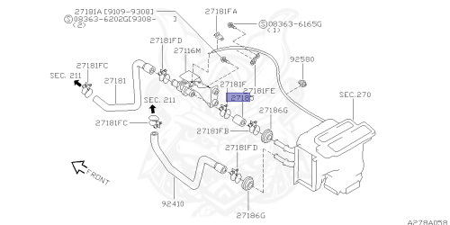 92401-1P000 - Nissan - HOSE, FRONT HEATER 3 - Nengun Performance