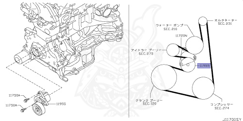 11955-JA00C - Nissan - TENSIONER ASSY-AUTO - Nengun Performance