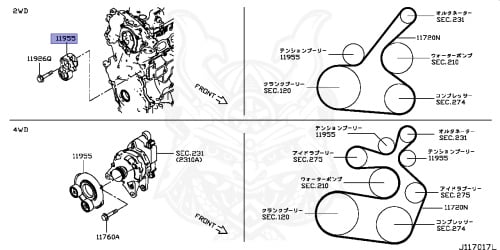 11955-5TA0A - Nissan - Tensioner Assembly, Auto - Nengun Performance