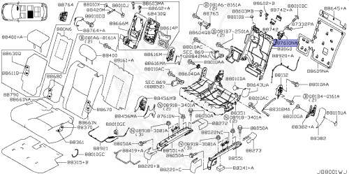 88573-4BK0B - Nissan - Lever, Seat Back - Nengun Performance