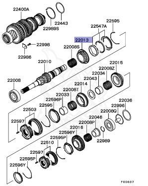 2528A047 - Mitsubishi - GEAR,M/T INPUT SHAFT 3RD SPEED - Nengun Performance