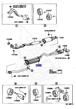 17430-11073 - Toyota - EXHAUST TAIL PIPE ASSY - Nengun Performance
