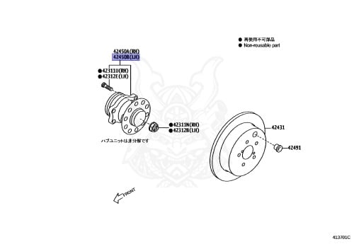 SU003-00791 - Toyota - HUB & BEARING ASSY, REAR AXLE - Nengun Performance