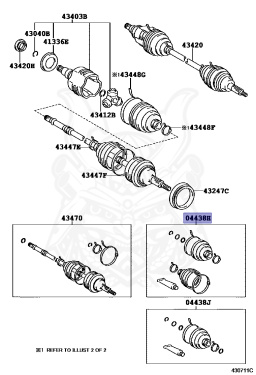04438-16040 - Toyota - BOOT KIT, FRONT DRIVE SHAFT - Nengun Performance