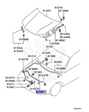 MB889048 - Mitsubishi - GROMMET,HOOD LOCKING - Nengun Performance