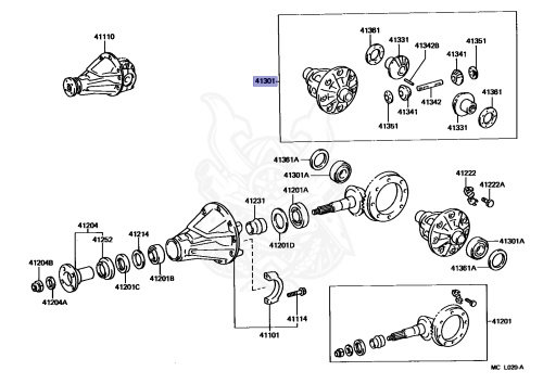 41301-16030 - Toyota - REAR DIFFERENTIAL CASE SUB-ASSY - Nengun Performance