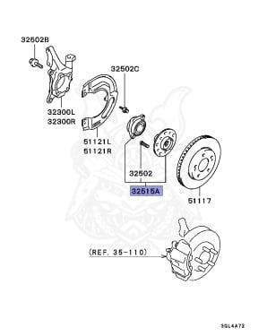 MR334386 - Mitsubishi - Hub Assy, Fr Wheel - Nengun Performance