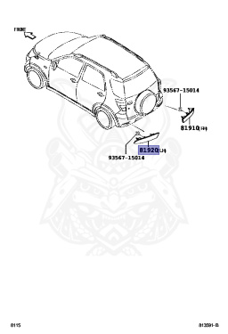 81920-B2050 - Toyota - Reflector Assy, Reflex, Rh - Nengun Performance