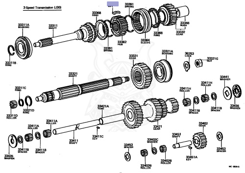 33366-35011 - Toyota - KEY, SYNCHROMESH SHIFTING, NO.2 - Nengun Performance