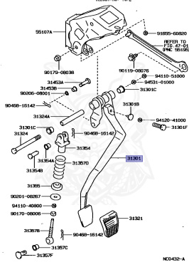 31301-20270 - Toyota - Clutch Pedal Sub-assy - Nengun Performance
