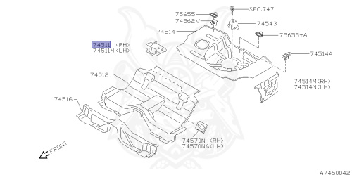 76778-35F00 - Nissan - Bracket Assembly, Rear Seat Support Rh - Nengun ...