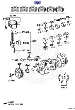 13011-31210 - Toyota - PISTON RING SET - Nengun Performance