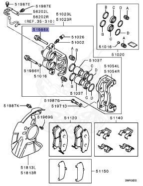 MB618227 - Mitsubishi - Pin, Fr Brake - Nengun Performance